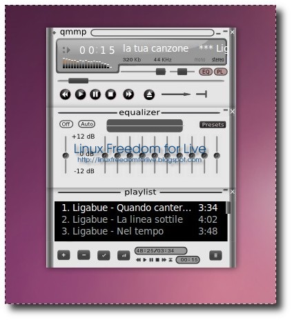 Qmmp Semplice e Leggero Player Audio 0.4.1 - Linux Freedom
